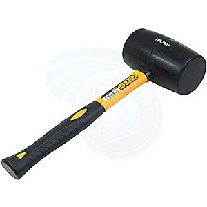 Large Rubber Mallet 32oz 900g Hammer Fiberglass Rubberized Handle Grip