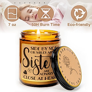 STORALIT Scented Candles Jar Funny Gifts for Sister, Sister in Law, Sisters - Sister Gifts with Best Wishes Cards from Sister, Brother - Thank You, Christmas Birthday Gifts Big Sister Gifts
