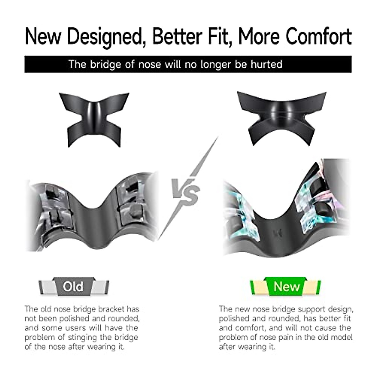 filhodomar Swim Goggles，Pack of 2 Swimming Goggle No Leaking Adult Upgraded Swim Goggles Silver+Clear,Suitable for Adult Men, Women, Teens