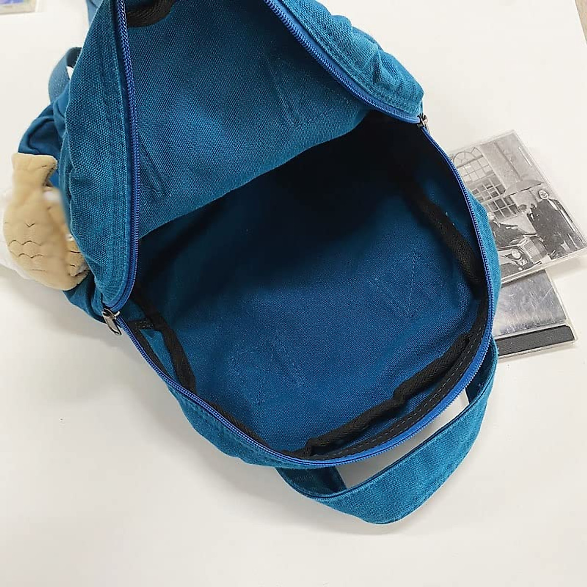 DINGZZ Women Travel Bag Fashion Canvas Solid Color Backpack Student School Bag (Color : D, Size : 27 * 10 * 35CM)