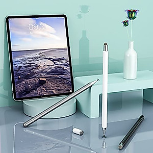 2023 Upgraded 2-in-1 Stylus Pen for All Touchscreen, Professional Student Children Tablet Pen for Class, Notes, Video Clips, Compatible with iOS/Android, Apple iPad/iPhone/Samsung/Lenovo etc.