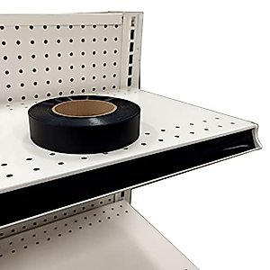 STORE FIXTURES DIRECT Decorative Gondola Shelving Vinyl Insert for Ticket Channel 130 FT. x 1.25 in. - Black