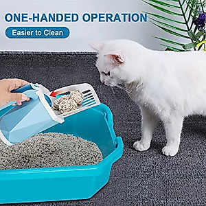 Austepax Cat Litter Scoop - Integrated Litter Scooper with Litter Box, Removable Deep Shovel and Large Capacity Waste Container - Sturdy and Durable, Easy to Clean and Use(150 Bags)