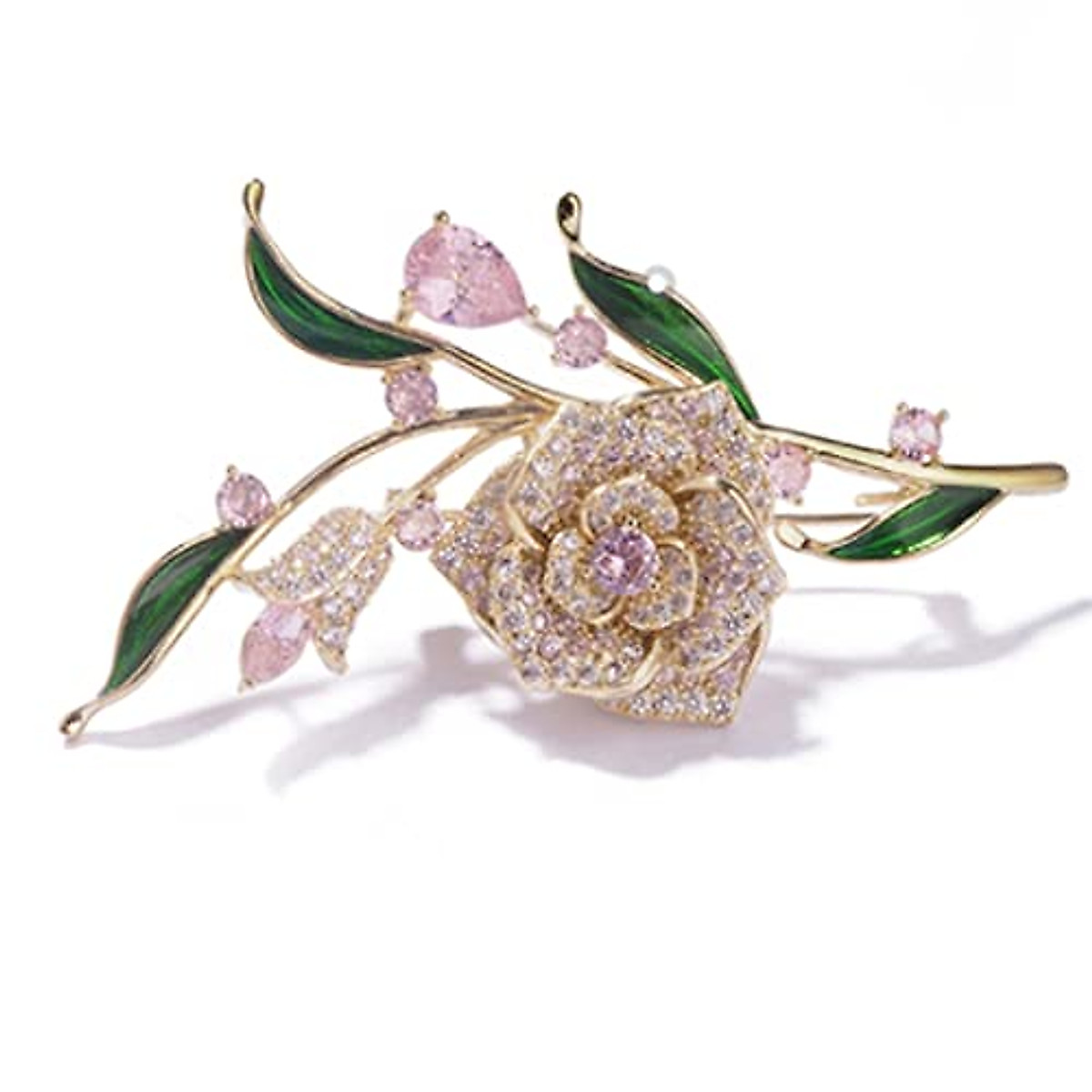 SXYMKJ Roses Brooch Female High-Grade Senior Sense of Clothing Pins Delicate Accessories Suit Western Clothing Products