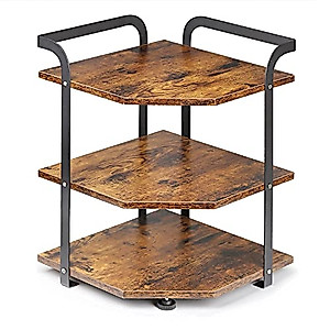 Counter Corner Shelf 3-Tier Kitchen Countertop Shelf Organizer, Industrial Organizer Racks and Storage Shelf for Living Room Office and Bathroom
