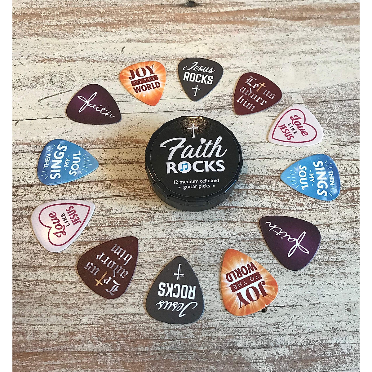 Inspirational Guitar Picks - 12 pack - Celluloid Medium