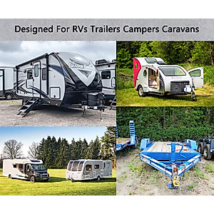 7 Pin Trailer Wiring Harness Plug, 7 Way Plug Inline Trailer Cord, 8 Feet, with Box, for Your Trailers, RVs, Campers, caravans, Food Vans and Other Towed Vehicles