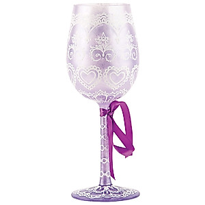 Designs by Lolita “Best Grandma Ever” Hand-painted Artisan Wine Glass, 15 oz.