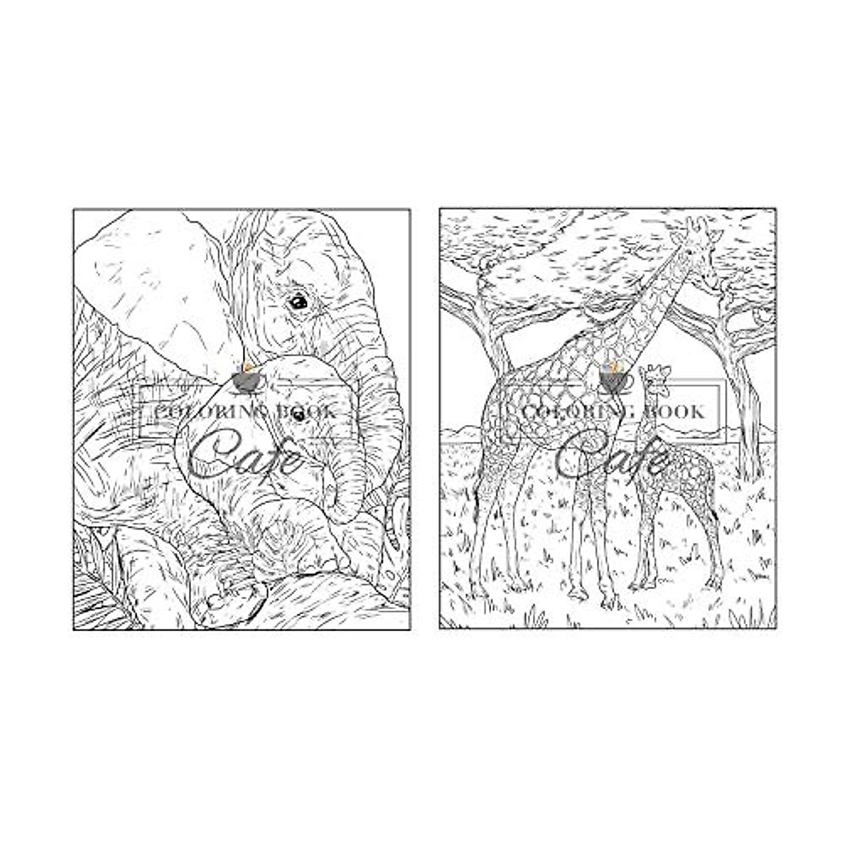 100 Wildlife Scenes: An Adult Coloring Book Featuring 100 Most Beautiful Wildlife Scenes with Animals, Birds and Flowers from Oceans, Jungles, Forests and Savannas