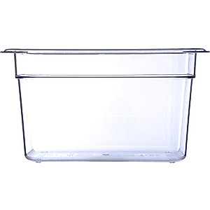 Carlisle FoodService Products Plastic Food Pan 1/4 Size 6 Inches Deep Clear (Pack of 6)