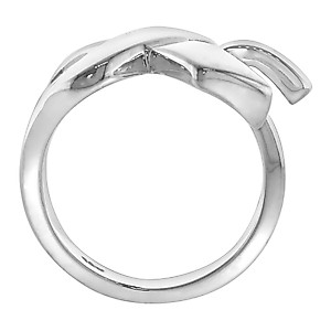 Sterling Silver Breast Cancer Awareness Ribbon Ring Flawless finish 7/8 inch wide, size 10