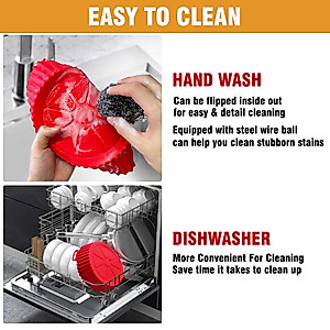 Air Fryer Silicone Pot, 8 inch Air Fryer Oven Accessories, Air Fryer Liners Replacement for Flammable Parchment Liner Paper, Silicone Air Fryer Basket - 4 to 7 QT