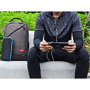 VORI Game Elite Traveling Backpack for Nintendo Switch and Switch OLED Model 2021, Portable Carrying Storage Bag for PS4 Slim and Xbox ONE, Protective Design for Home Storage and Travel, Grey