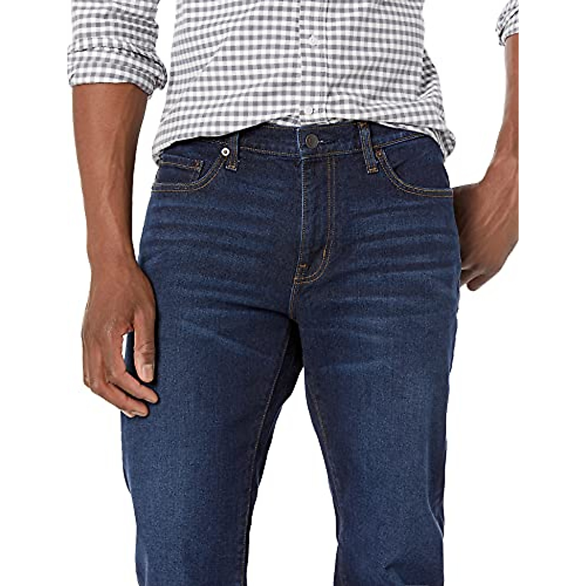 Amazon Essentials Men's Straight-Fit Stretch Jean, Indigo Wash, 38W x 29L