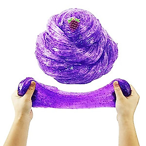 5 Pack Crunchy Slime,Clear Slime Kit with Glimmer for Girls,Birthday Gifts School Party Favors Toy for Girls and Boys