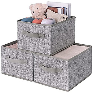 GRANNY SAYS Bundle of 3-Pack Fabric Storage Bins & 3-Pack Rectangle Lidless Storage Bins