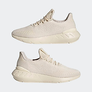 adidas Women's Swift Run 22 Sneaker, Wonder White/Wonder White/Black (Deconstructed), 7.5