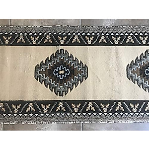 Southwest Native American Runner Rug Berber Design #D143 (2ftx7ft.1in.)
