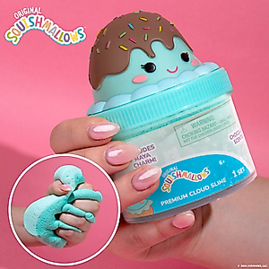 Original Squishmallow Maya The Ice Cream Premium Cloud Slime, Chocolate-Scented, Party Favors for Kids 8-12, Girl Toys 8-10 Years Old, Slime Kit for Girls Ages 8-12, Slime for Kids