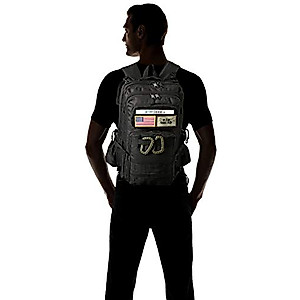 ActiveDoodie Dad Gear - Dad Diaper Bag for Men with Waterproof Changing Pad, Removable Dad Patches, Mens Diaper Bag, Black