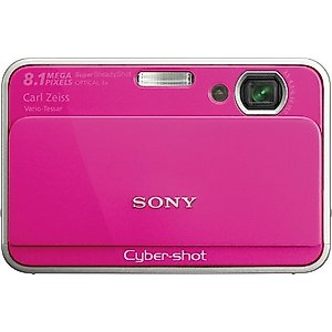 Sony Cybershot DSC-T2 8MP Digital Camera with 3x Optical Zoom (Pink)