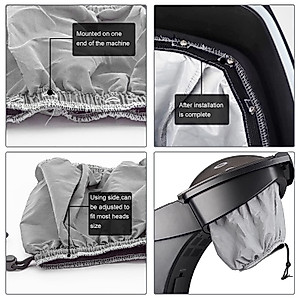 Hair Steamer Use with Shampoo Bowl Hair Wash Reclining Chair Micro Mist Hair Steamer Mister Hooded Hair Care Professional (Gray Water Proof)