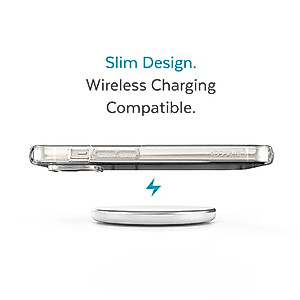 Speck Clear iPhone 14 & iPhone 13 Case - Drop Protection, Scratch Resistant Dual Layer Slim Phone Case for 6.1 Inch iPhones 14 - MagSafe Compatible - Anti-Yellowing - Presidio Perfect - Clear/Clear