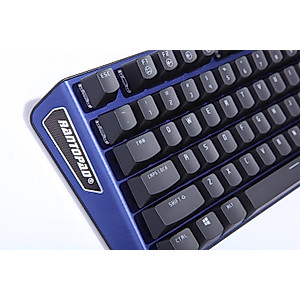 Rantopad MXX Mechanical Gaming Keyboard - 87 Keys,White Backlit, Red Switches, Blue Aluminum Cover, N-Key Rollover