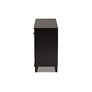 Baxton Studio Warren Shoe-Storage Cabinet, Espresso