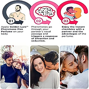 HAGUAN Pheromone Cologne for Men, Golden Lure Pheromone Perfume,Long Lasting Pheromone Perfume for Men Woman, Pheromones for Men To Attract Women Body Spray (Ocean)