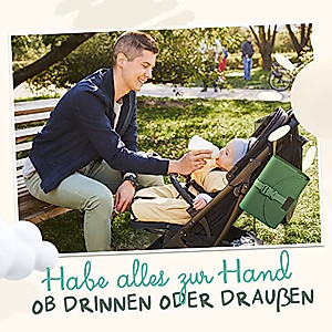 munimu® Portable Baby Diaper Changing Pad – Stylish Travel Changing Mat Bag with 5 Pockets & Adjustable Strap Converts into an XXL Waterproof Changing Pad – Portable Changing Pads, Anthracite