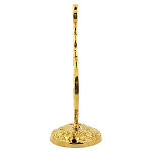 Needzo High Polished Brass Wall Hook, Ornate Bracket for Orthodox Church Oil Lamp or Home Use, 5 Inch