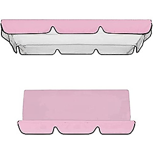 XYQSBY Swing Chair Canopy Seat Replacement Cover, Garden Swing Chair Canopy Replacement 2/3 Seater 210D Waterproof/Anti-UV Silver Coated Oxford Cloth (Color : Beige, Size : 195x125x15CM)