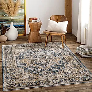 Mark&Day Area Rugs, 2x4 Havelock Traditional Teal Area Rug, Blue/Grey/Beige Carpet for Living Room, Bedroom or Kitchen (2'7" x 4')