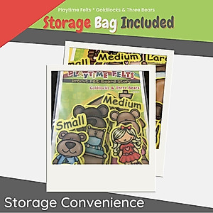 Goldilocks and Three Bears Felt Story Set | 19 PRECUT & Ready to Play Colorful & Durable Felt Pieces for Toddlers, Preschool & Kindergarten | Reusable Felt Board Stories