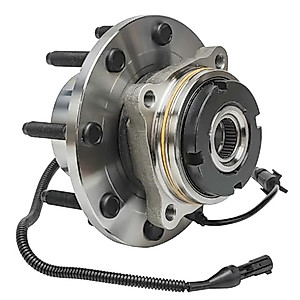 Detroit Axle - 4WD Front Wheel Bearing Hubs for 03-04 Ford F-250 F-350 Super Duty, 03-05 Ford Excursion, SRW 2003 2004 Wheel Bearing and Hubs Assembly Replacement w/ABS