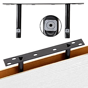 Fixwal 15.8in Floating Shelves, Rustic Wood Finish Wall Shelves Set of 4, Shelves for Wall Decor, with Invisible Brackets for Bathroom, Living Room,Bedroom and Kitchen(White)