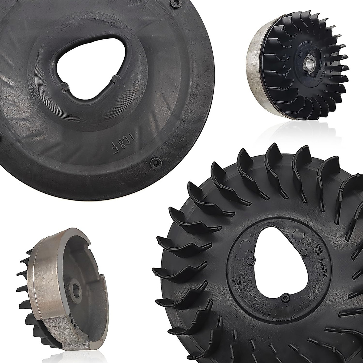 Flywheel with Magneto for Honda GX160 GX200,Champion Jiangdong 5.5HP 6.5HP Engine Snowblower Coleman Powersports 163CC 196CC Mini Dirt Bike Go Kart Scooter ATV