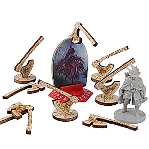 Hatchet Favorite Marker Wooden Tokens Set of 18 Upgraded Accessories for Gloomhaven Jaws of the Lion
