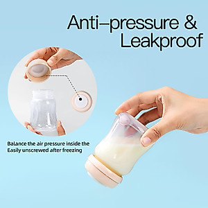 Phanpy Breast Milk Storage Bottles 6pcs with Handwriting Stickers, 6oz Breastmilk Storage Containers for Fridge, Wide Neck Breast Milk Freezer Storage Organizer, Compatible with Phanpy Breast Pump