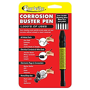STAR BRITE Corrosion Buster Pen - Precision Rust & Corrosion Removal Tool for Electrical Connections, Marine Gear, Fishing Equipment & More - Easy Grip, Adjustable Fiber Length (091401)