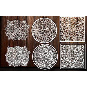 10 Pack 4 Mil Clear Mylar Stencil Sheets, 12" x 12" Blank Stencils, Reusable Template Material, Make Your Own Stencil Compatible for Cricut Vinyl Cutting Machine