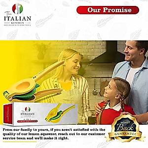 Metal 2-In-1 Lemon Lime Squeezer - Hand Juicer Lemon Squeezer by The Italian Kitchen