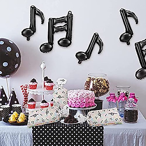 Lecpeting 100 Pcs Music Notes Treat Bags Music Cellophane Candy Bags Plastic Goodie Storage Bags Musical Party Favor Bags with Twist Ties for Music Theme Birthday Party Supplies