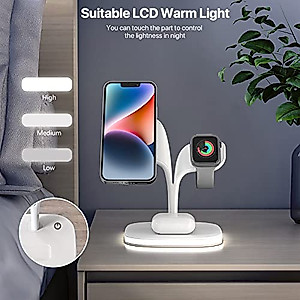 Magnetic Charging Station, Wireless Charger Dock for Apple Series iPhone 14/13/12/mini/Max/Pro, 15W Max 3 in 1 Mag-Safe Charger Stand for Airpods and Apple iWatch.