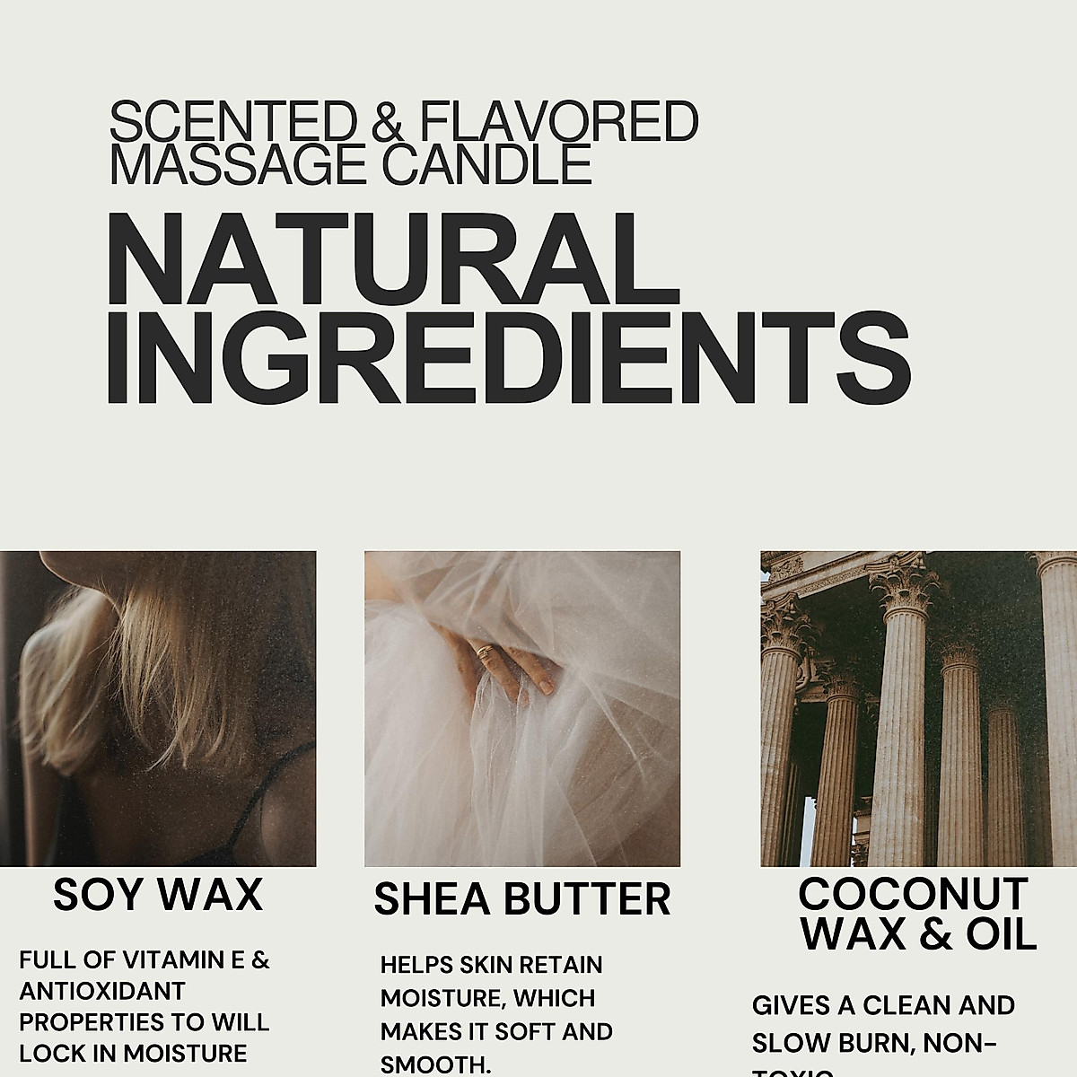 Drip Co Massage Candle - Soy Wax Aromatherapy Candle for Relaxing Oil Therapy, TikTok Trend, Scented Candles for Couples, Spa Essentials, Elegant Massage Experience Massage Candle (Peaches & Cream)