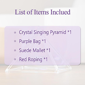 CVNC 12 Inch Quartz Crystal Singing Pyramid Healing Musical Instrument + Carry Case Bag For Sound Healing Meditation