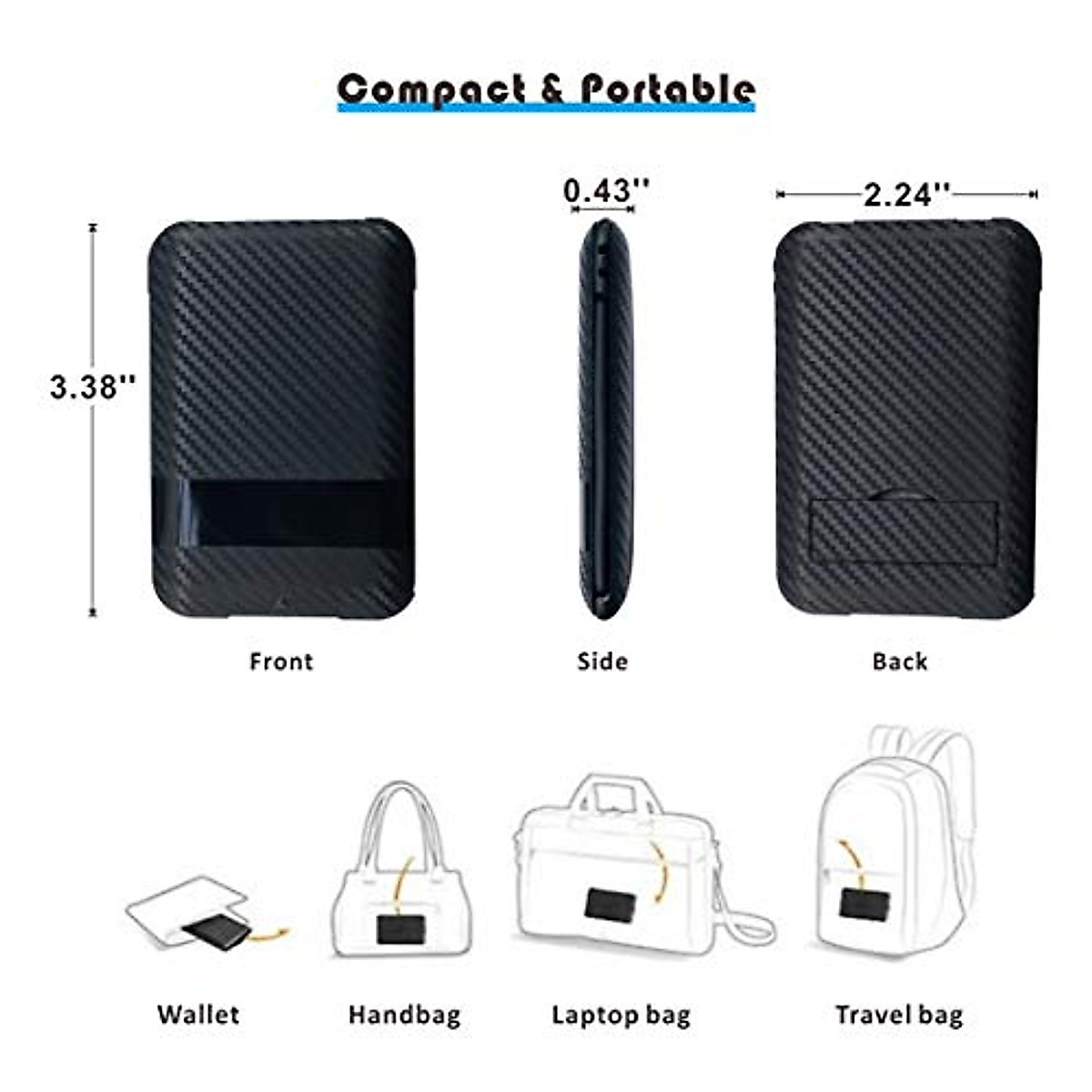 Yinow USB Type C to C Charging and Data Transfer Cable with 3 USB Adapters Combination Set in Credit-Card Size Case