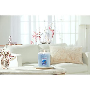 Yankee Candle Majestic Mt. Fuji Large Jar Candle,Light Blue,14 Inch