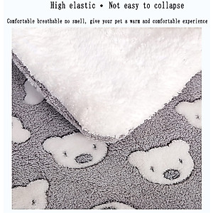 Cozy Calming Cat Blanket, Flannel Cushion for Pet Cozy Calming Blanket for Anxiety and Stress, Cozy Kitty Bed for Indoor Cats Calming Thick, Ultra Soft Pet Bed Mat (Grey Star, M (15.7" x 19.7"))